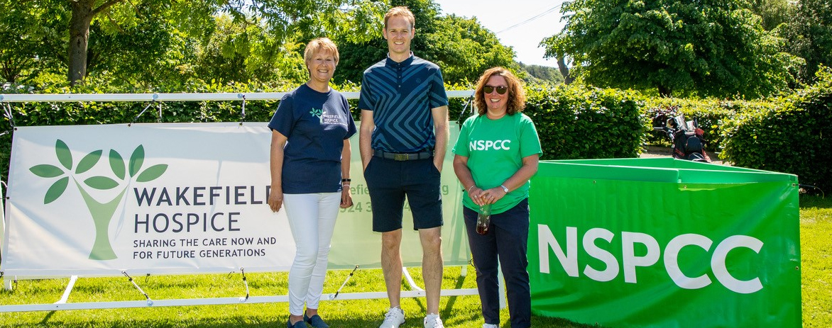 Sports stars and presenters tee off for a charity celebrity golf day ...