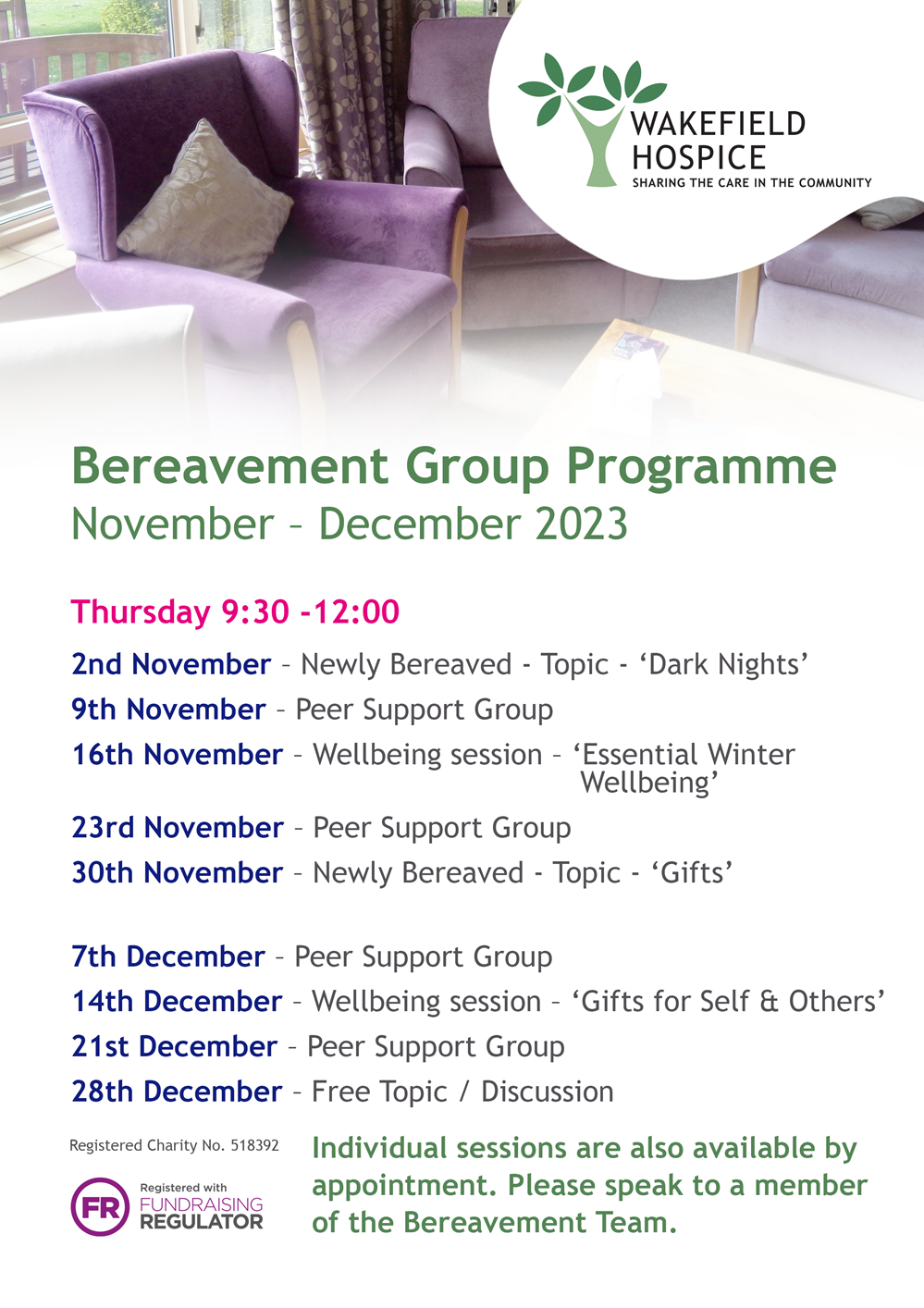 Bereavement - Wakefield Hospice